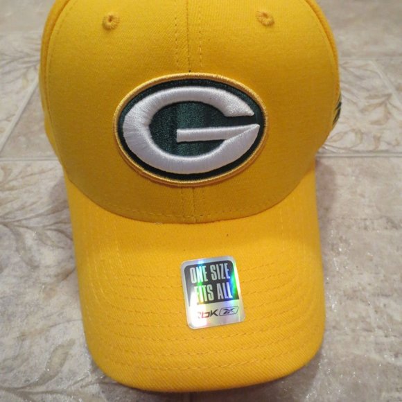 Reebok | Accessories | Nfl Green Bay Packers Baseball Cap Hat Gold 56 ...